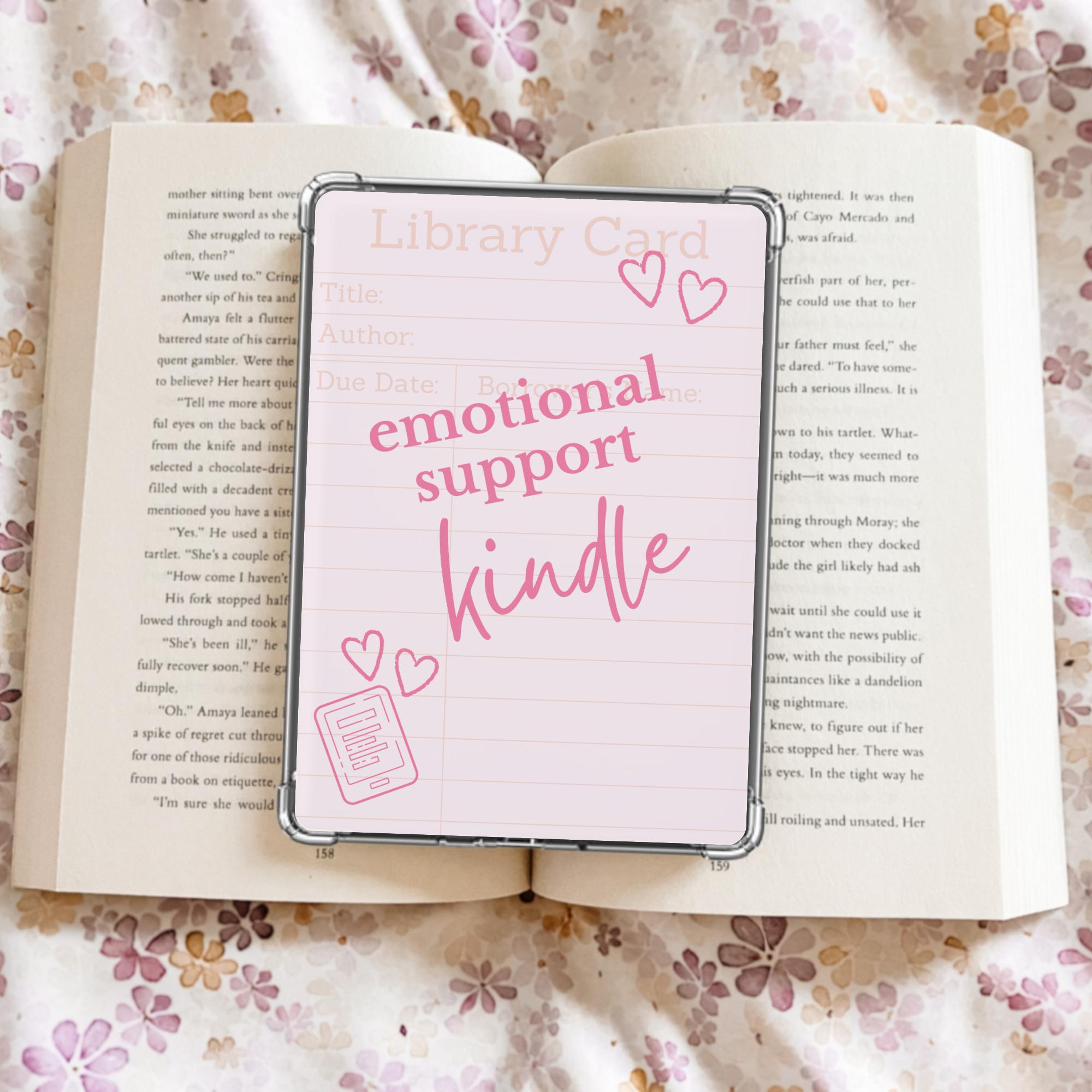 Emotional Support Kindle Insert – Dizzy + Dilbert