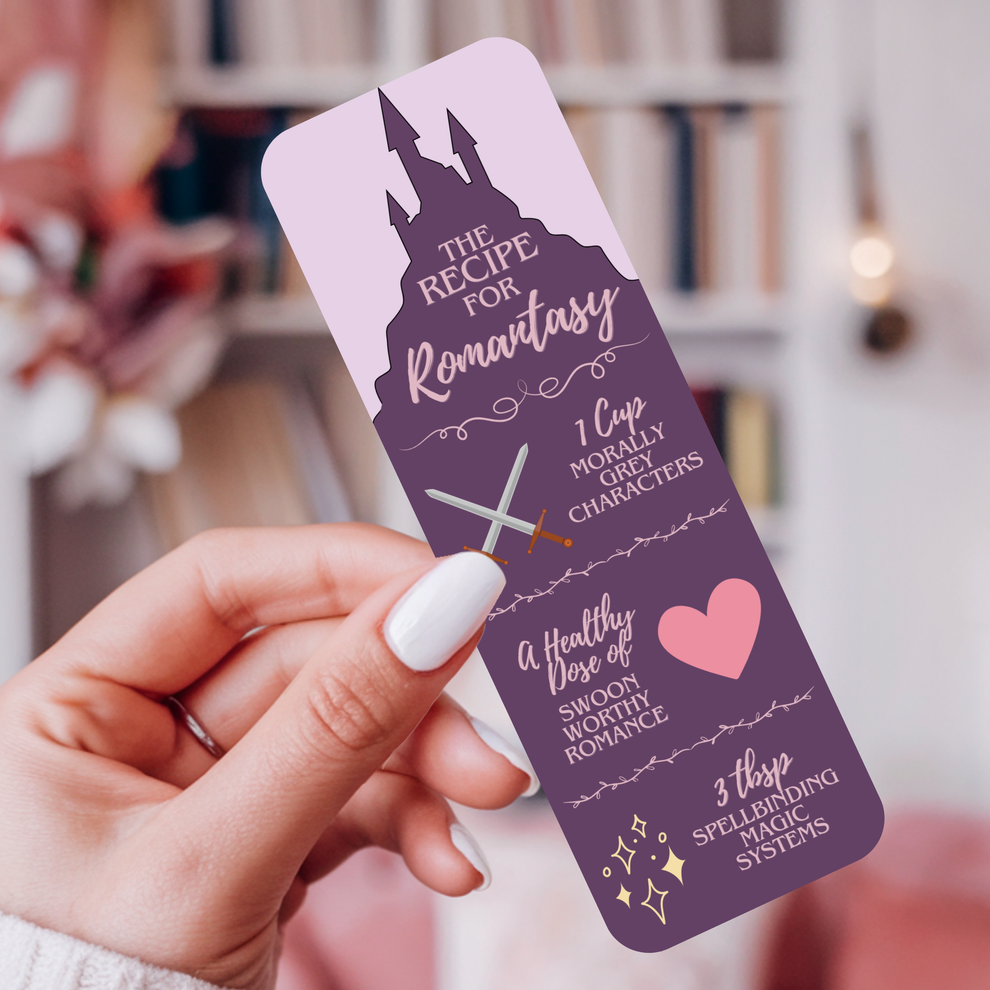 Romantasy Recipe Laminated Bookmark – Dizzy + Dilbert